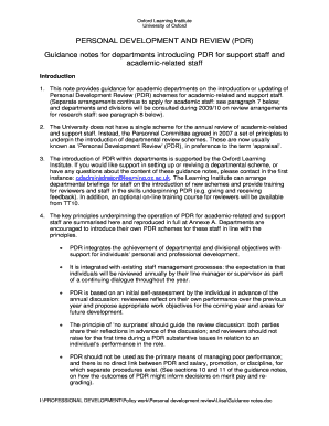 Fillable Online PERSONAL DEVELOPMENT AND REVIEW (PDR) Fax Email Print ...