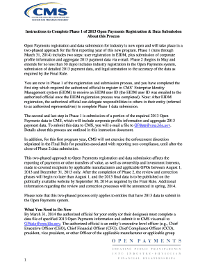 Fillable Online CMS Phase I Data Submission Instructions Fax Email Print - pdfFiller
