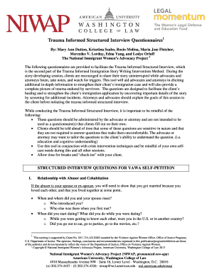 Fillable Online Trauma Informed Structured Interview Questionnaires1 ...