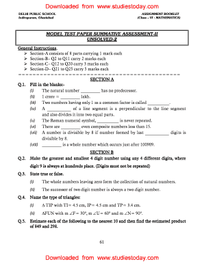 Dps Assignment Booklet Class 9 - Fill Online, Printable, Fillable ...