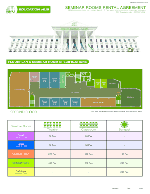 Fillable Online Seminar (Function) Rooms Rental Agreement 20.01.2016 ...