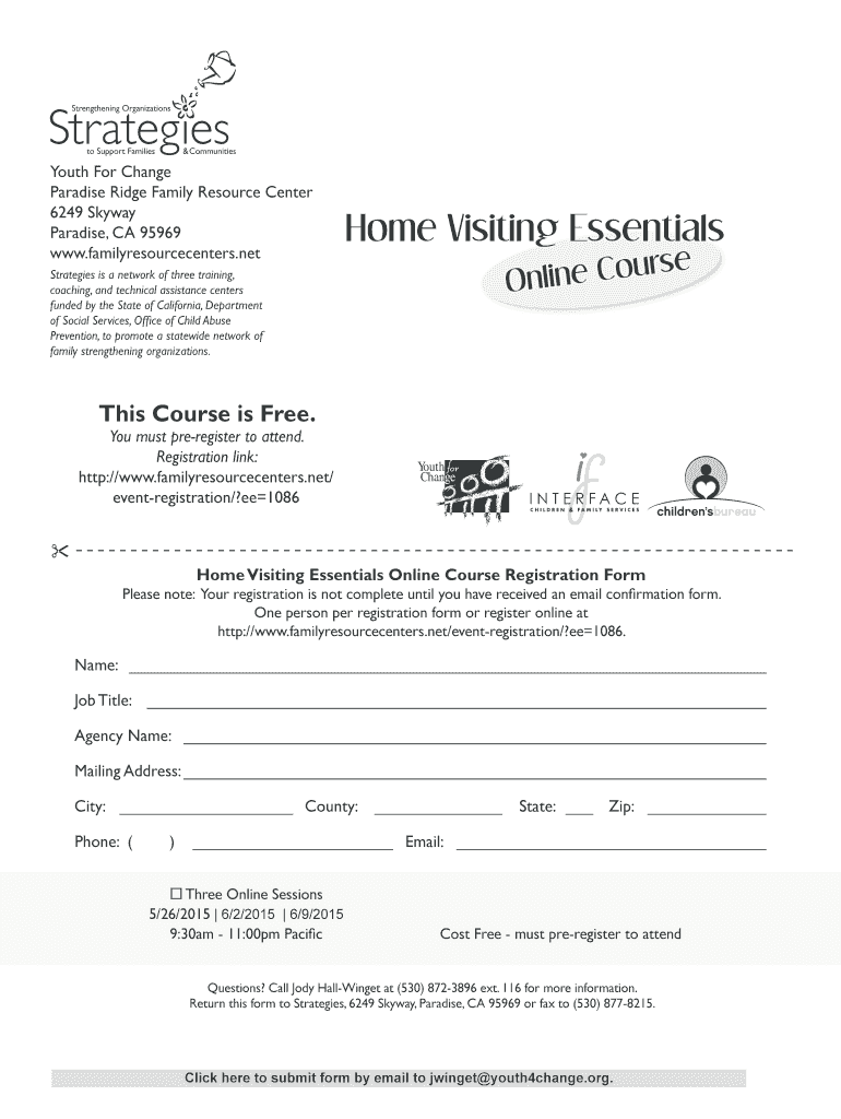 Fillable Online Home Visiting Essentials - Strategies Fax Email Print ...